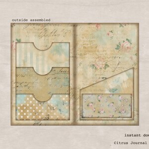 File Folder, Junk Journal Kit, Folio, Journal Insert, Collage Sheet ...