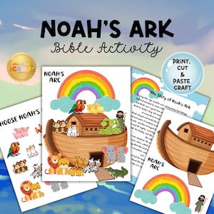 Noah's Ark Bible Lesson for Kids, VBS Activity, Genesis, Christian ...