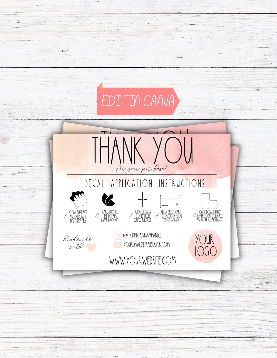 Decal Application Instructions Printable, Decal Instructions and Care ...