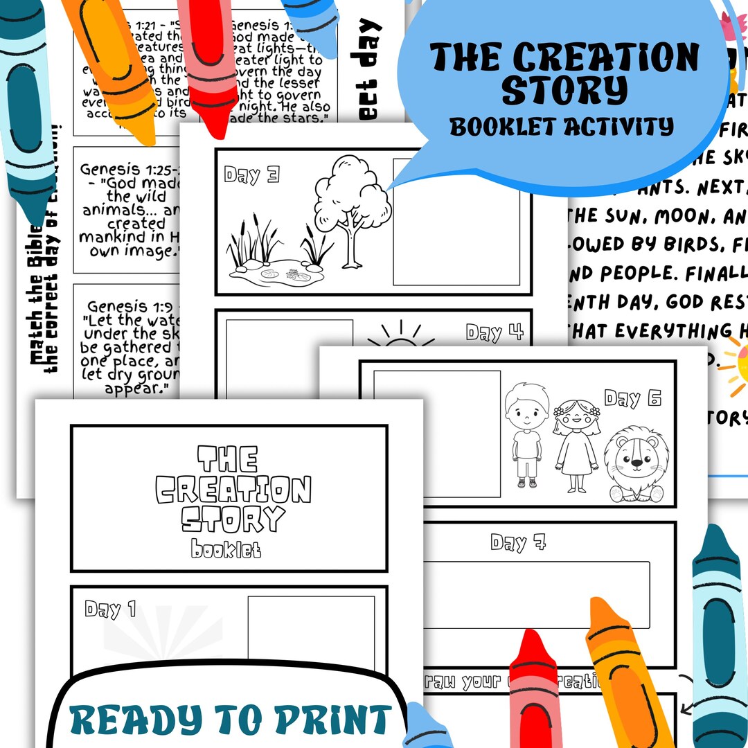The Creation Story Lesson, Genesis Bible Lessons for Kids, Christian ...
