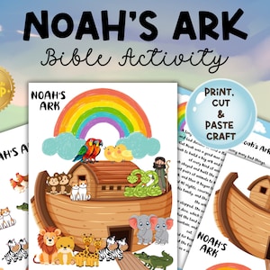 Noah's Ark Bible Lesson for Kids, VBS Activity, Genesis, Christian ...