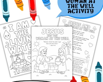 Jesus and the Woman at the Well Bible Activity for Children, Bible ...
