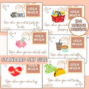 Open When Envelopes College, Open When College, Open When Cards, Open ...