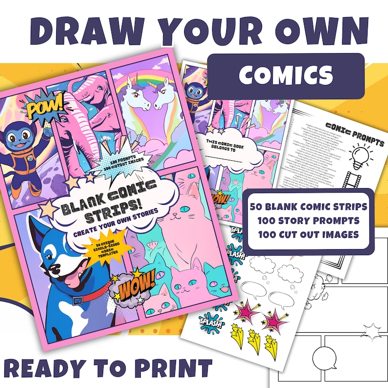 Comic Book Templates, Do It Yourself Comic Strip, Blank Comic Pages ...