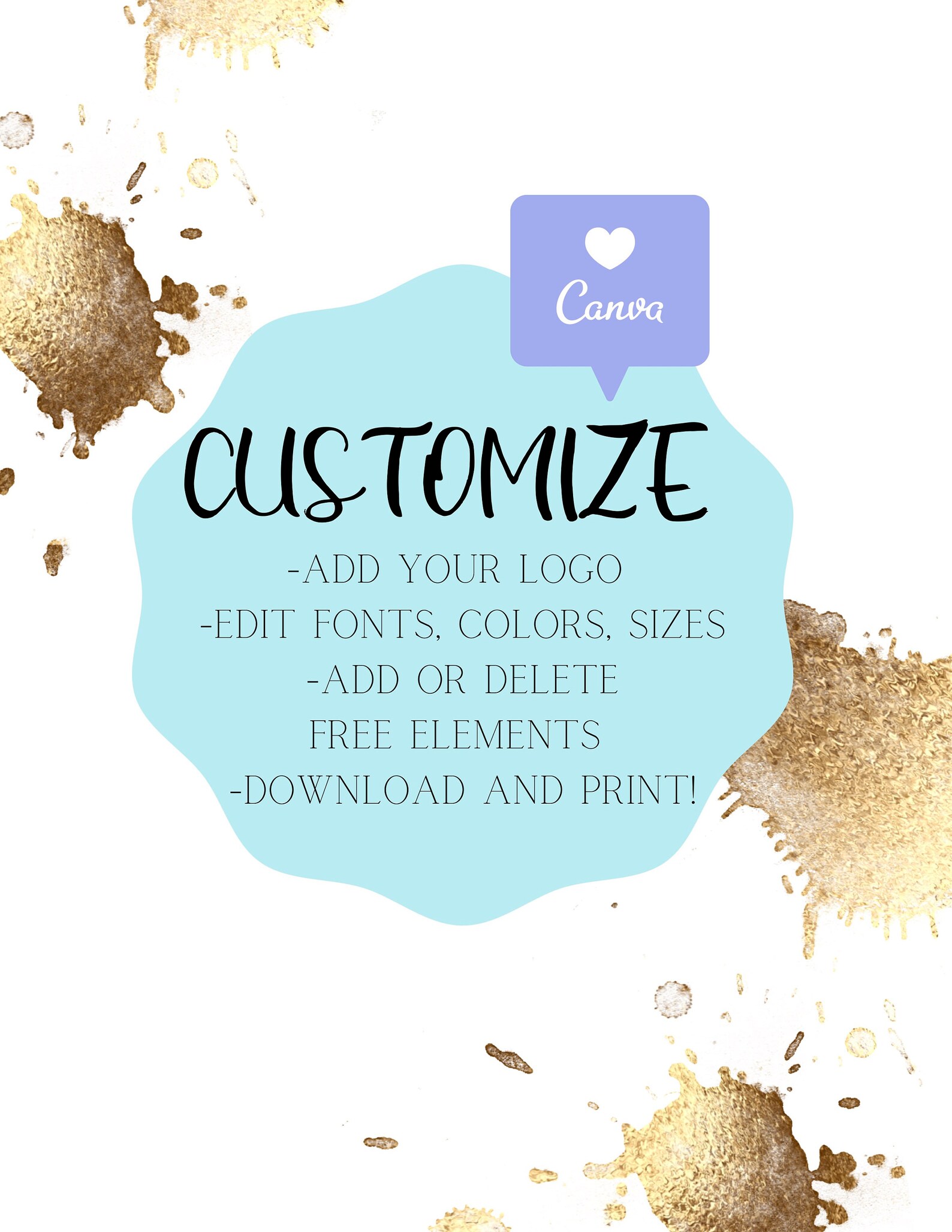 Invoice Template, Order Form, Printable Invoice, Invoice Download ...