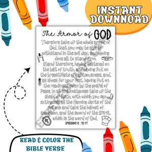 The Armor of God, Bible Lessons for Kids, Christian Preschool Craft ...