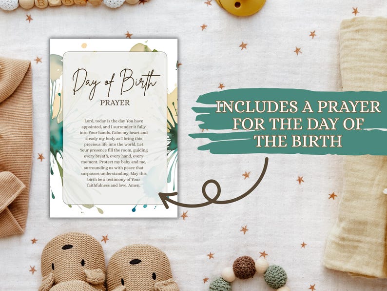 Pregnancy Prayer Cards, Pregnancy Prayer, First Time Mom Gift, First ...