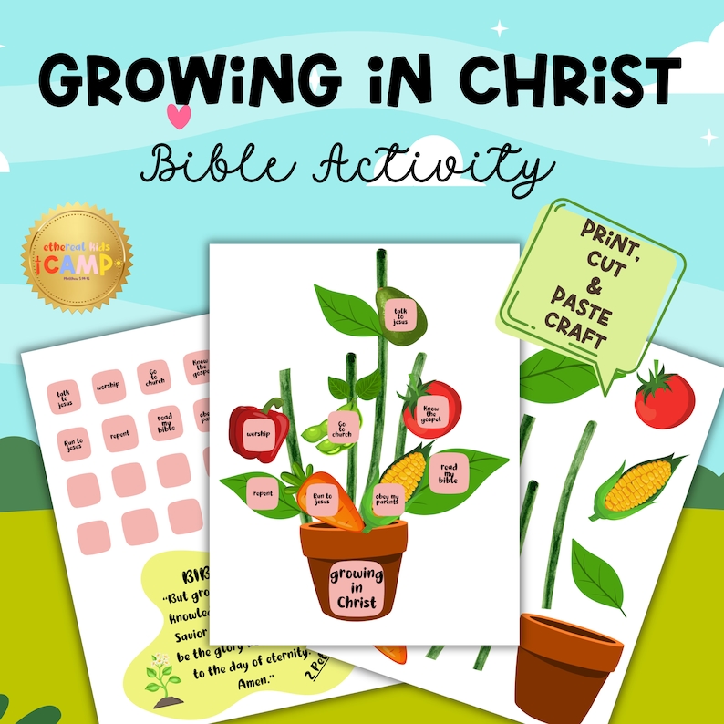 Growing in Christ, Bible Lessons for Kids, VBS Activity, Genesis ...