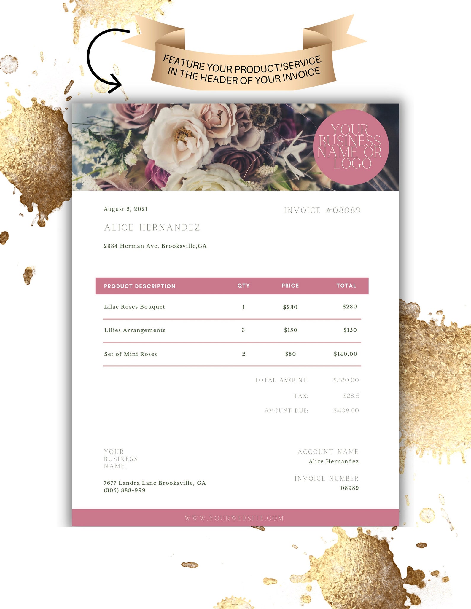 Invoice Template, Printable Invoice, Invoice Download, Invoice Form ...