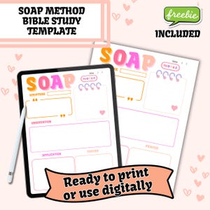 SOAP Bible Study Template, Devotional Template, Bible Study Guide ...