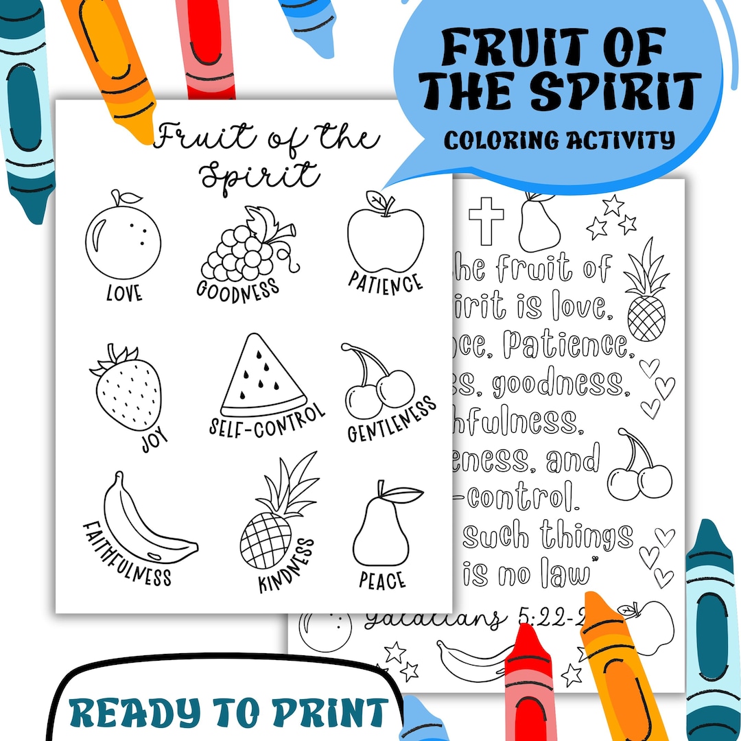 Fruit of the Spirit, Bible Lessons for Kids, Christian Preschool Craft ...