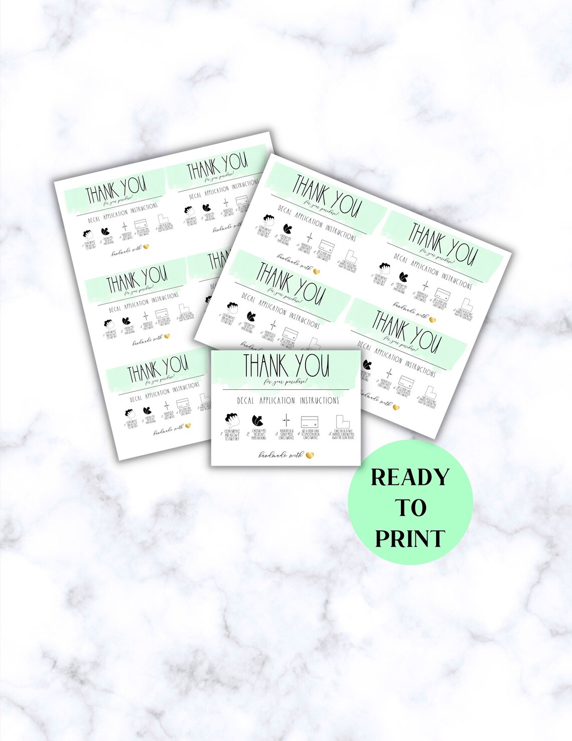 Decal Application Instructions Printable, Decal Instructions and Care ...