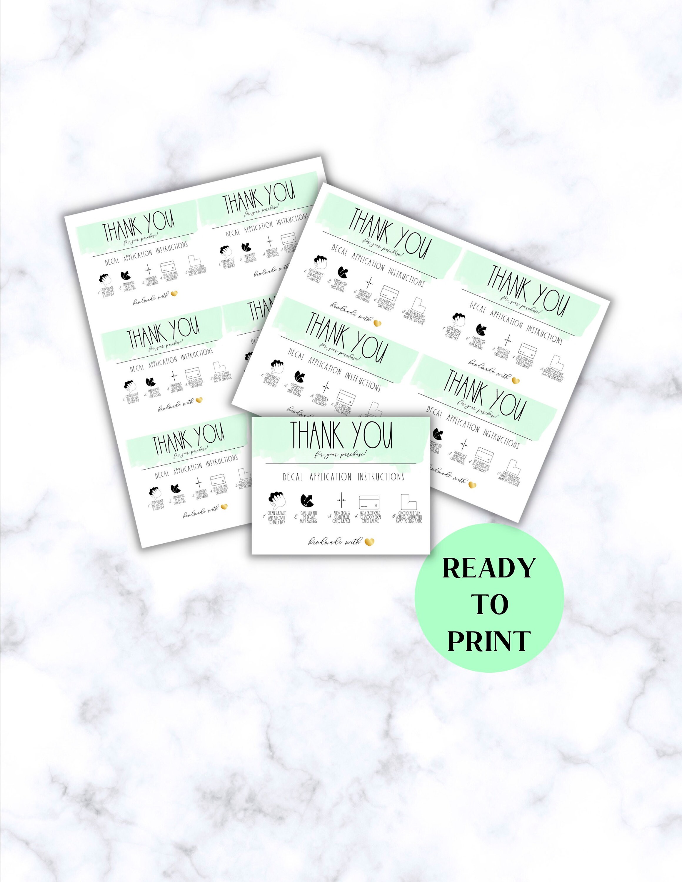 Decal Application Instructions Printable, Decal Instructions and Care ...
