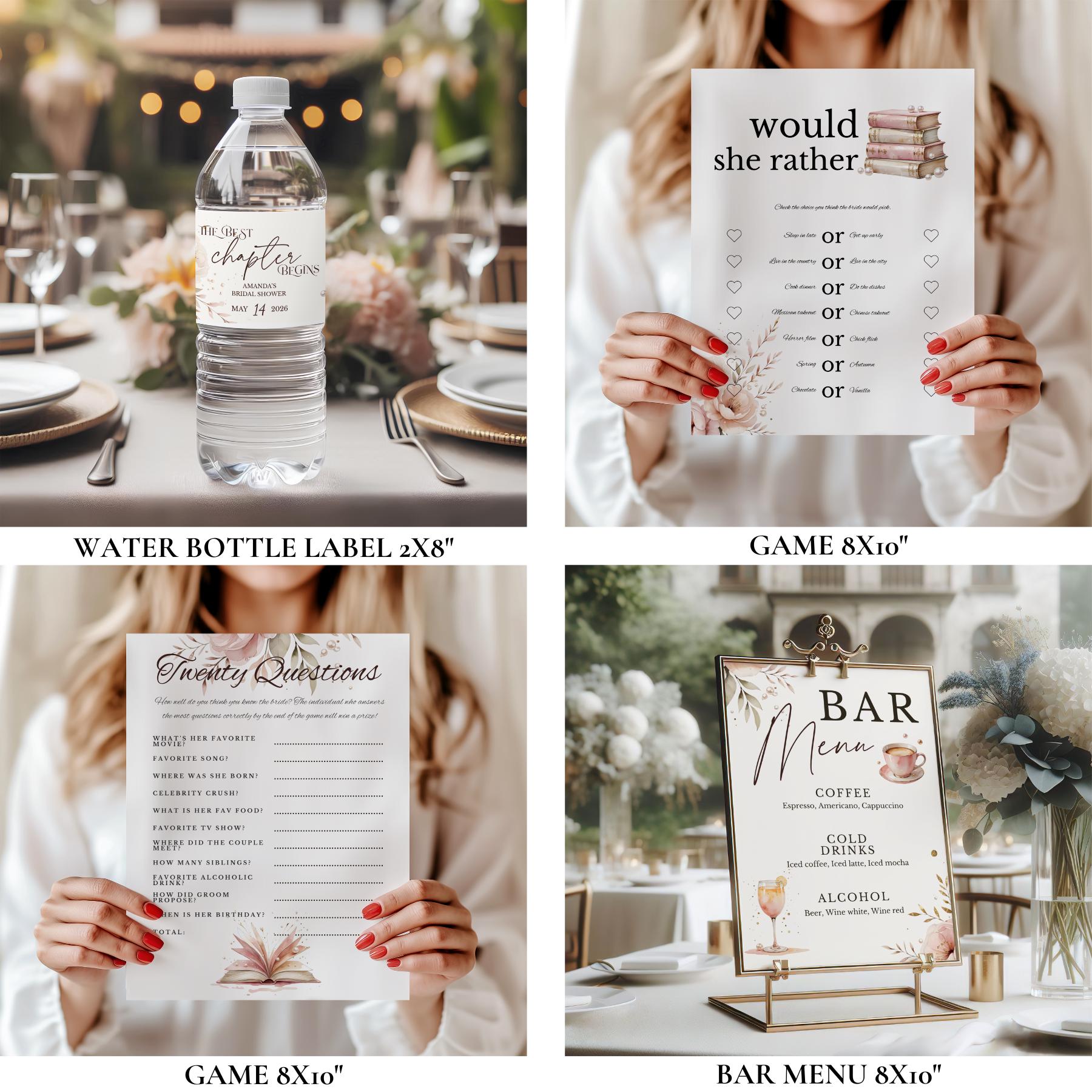 Luxurious Bridal Shower Bundle, the Best Chapter Begins Theme, Book ...