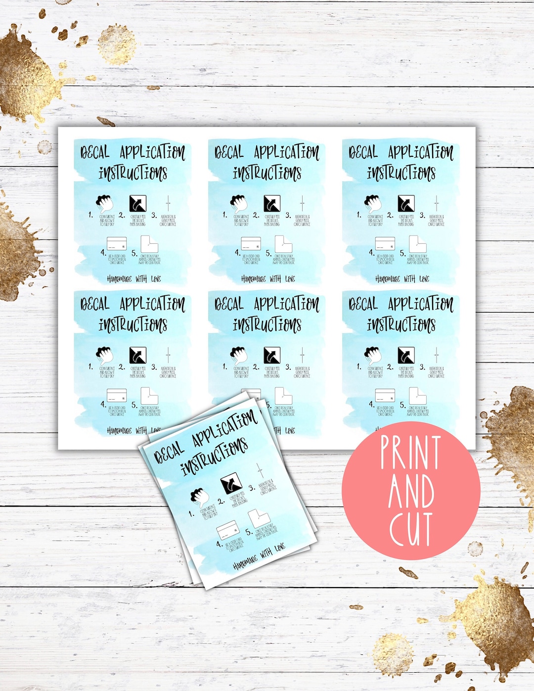 Decal Application Instructions Printable, Decal Instructions and Care ...
