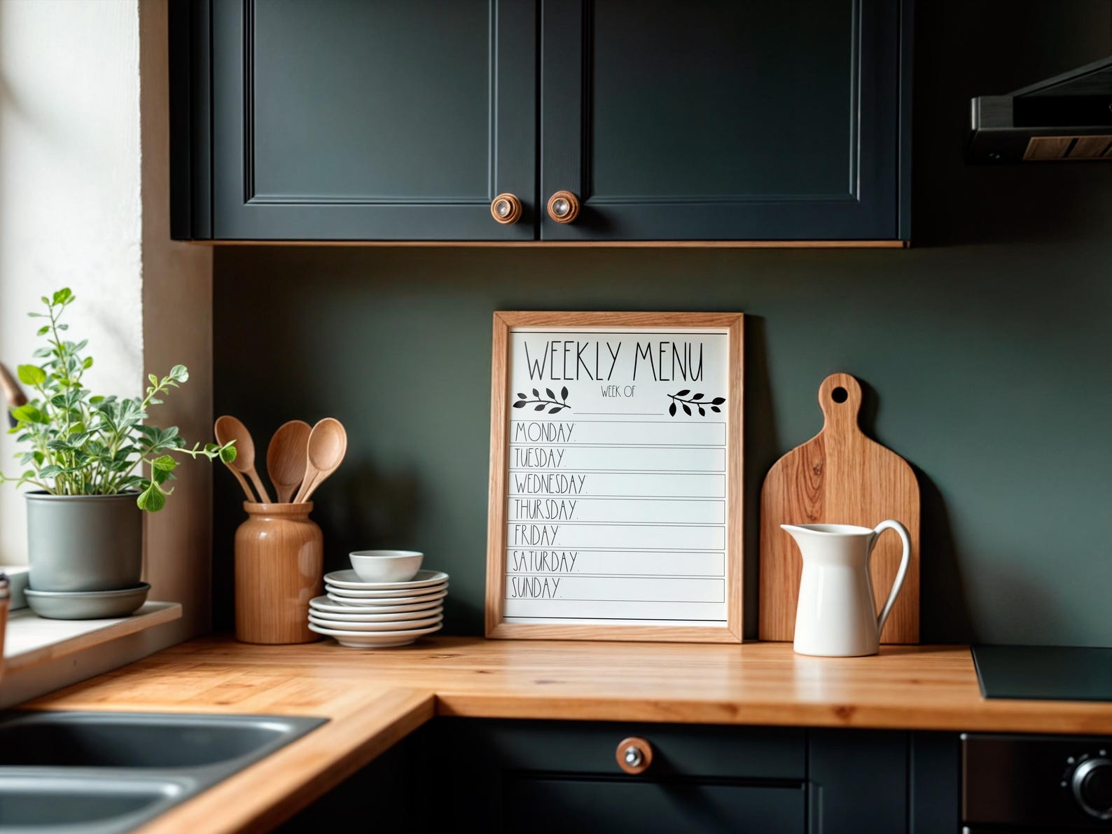 Weekly Menu Printable, Menu Template, Weekly Menu, Menu Board, Menu ...