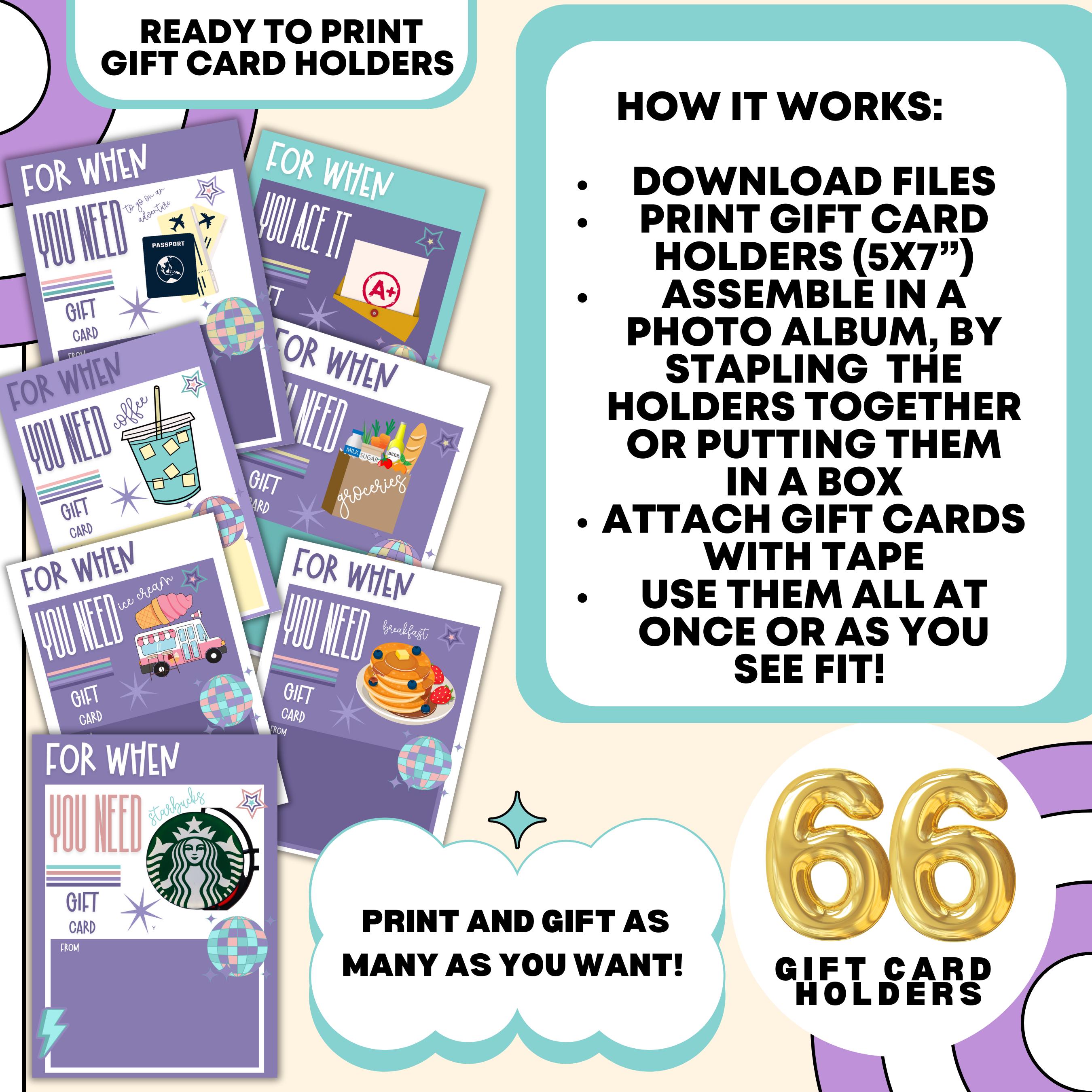 College Gift Card Book, Open When College, College Gifts, Open When ...