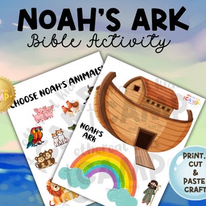Noah's Ark Bible Lesson for Kids, VBS Activity, Genesis, Christian ...