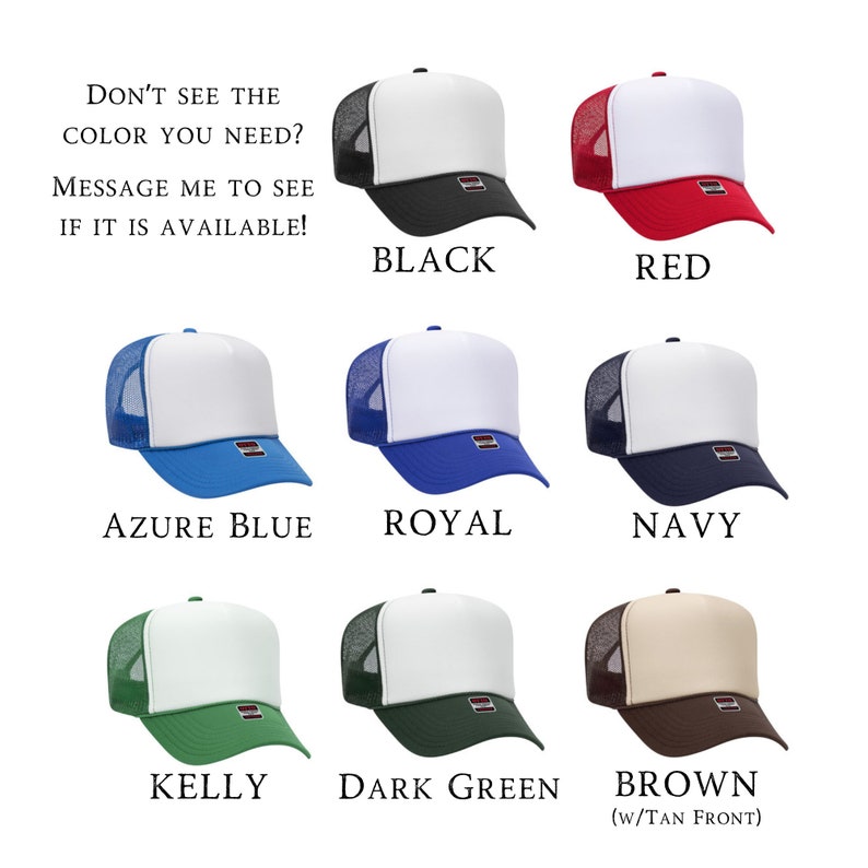 CUSTOM Team Trucker Hat With Athlete’s Team Name & Number - Etsy