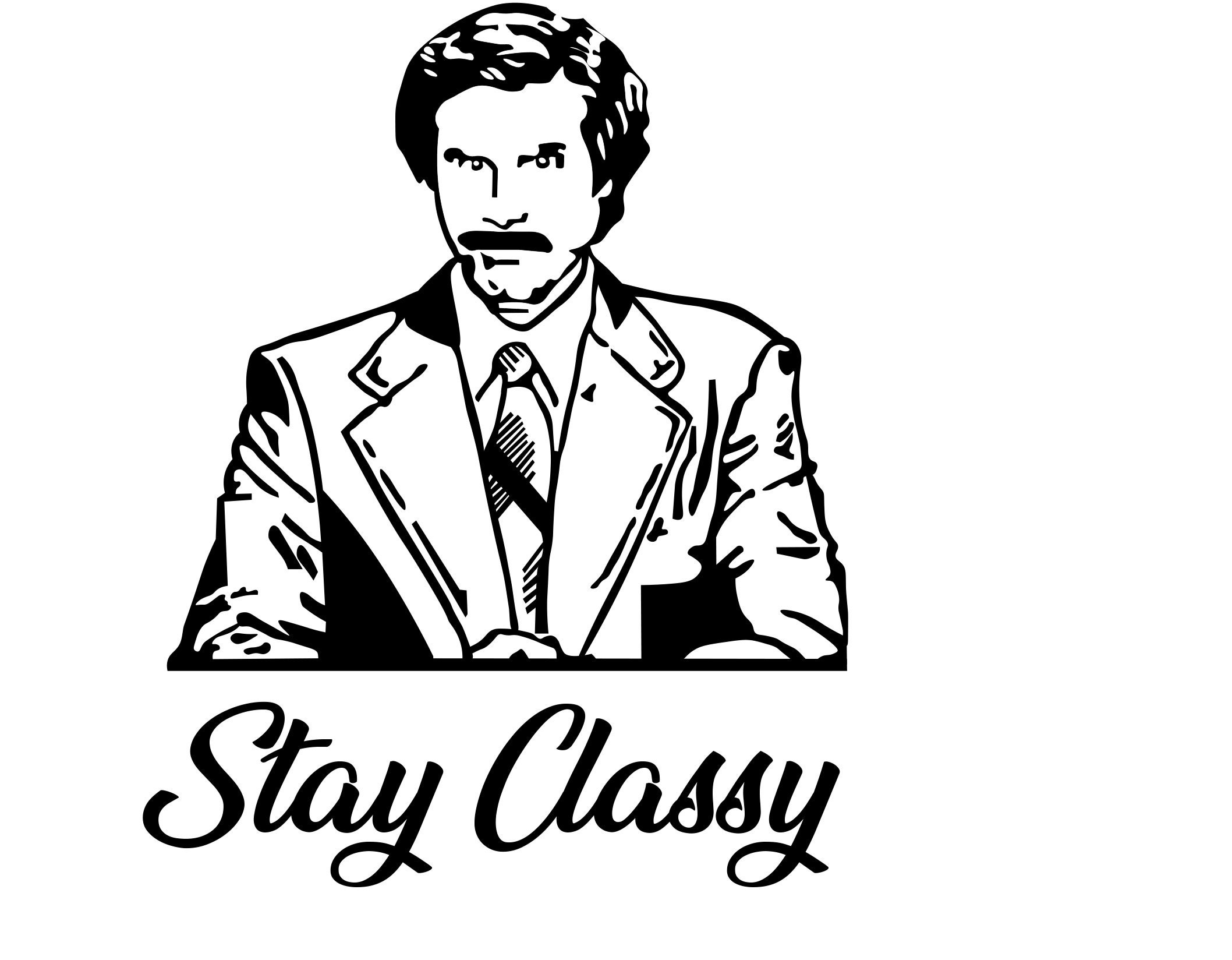 Ron Burgandy SVG, PDF, JPEG - Etsy