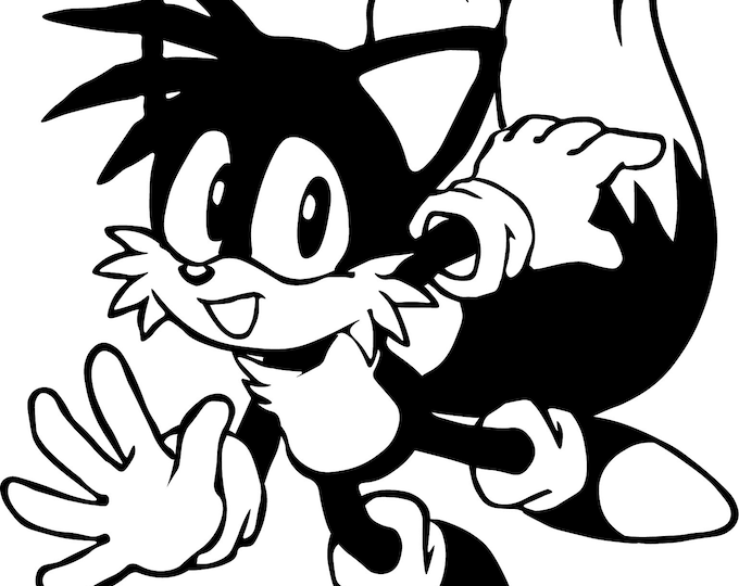 Tails sonic the Hedgehog SVG, PDF, PNG - Etsy