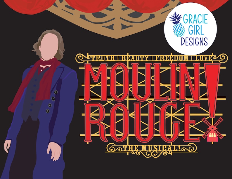 Moulin Rouge on Broadway Illustrated Poster - Etsy