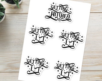 Getting Hitched Lit Stickers Bride Tarot Witch Coven Bridal - Etsy