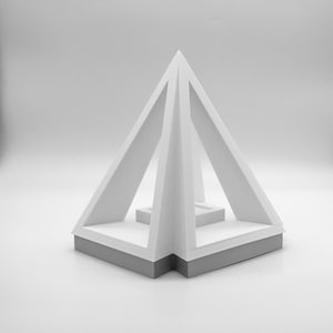 LED Table Lamp Pyramid,3d Printed Modern Desk Lamp With Color Changing ...