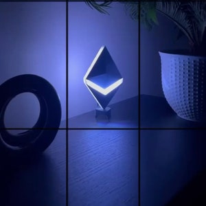 Desk Lamp for Ambient Lighting,rgb Ethereum LED Table Lamp,3d Printed ...