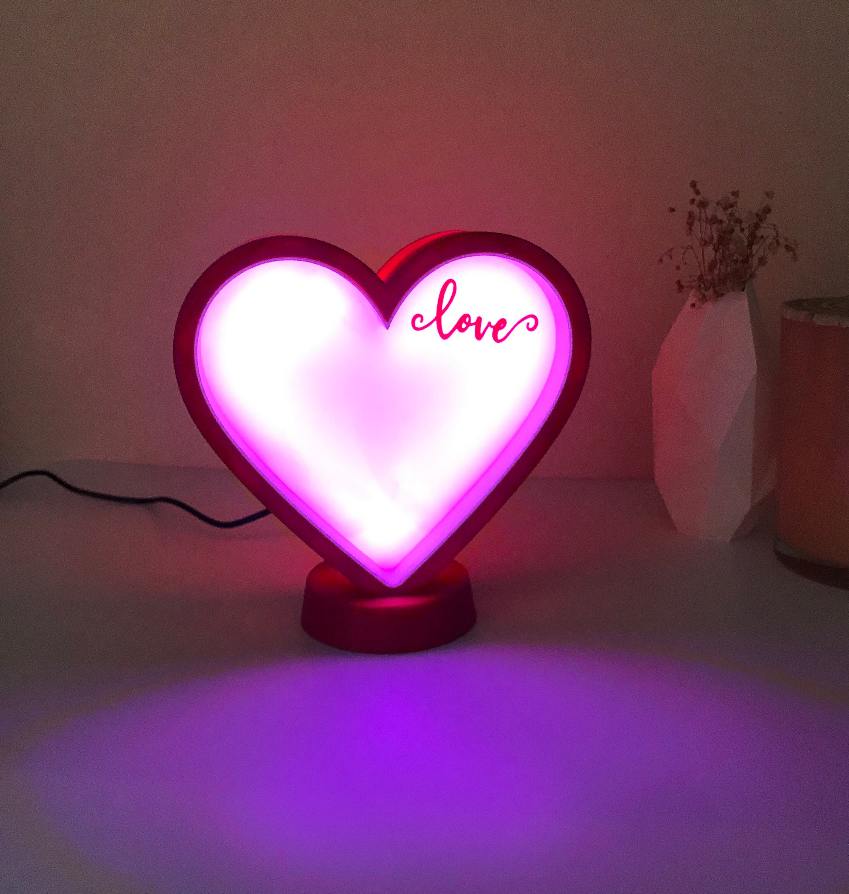 Heart Led Light for Romantic Gift for Her,ambient Lighting Table Lamp ...
