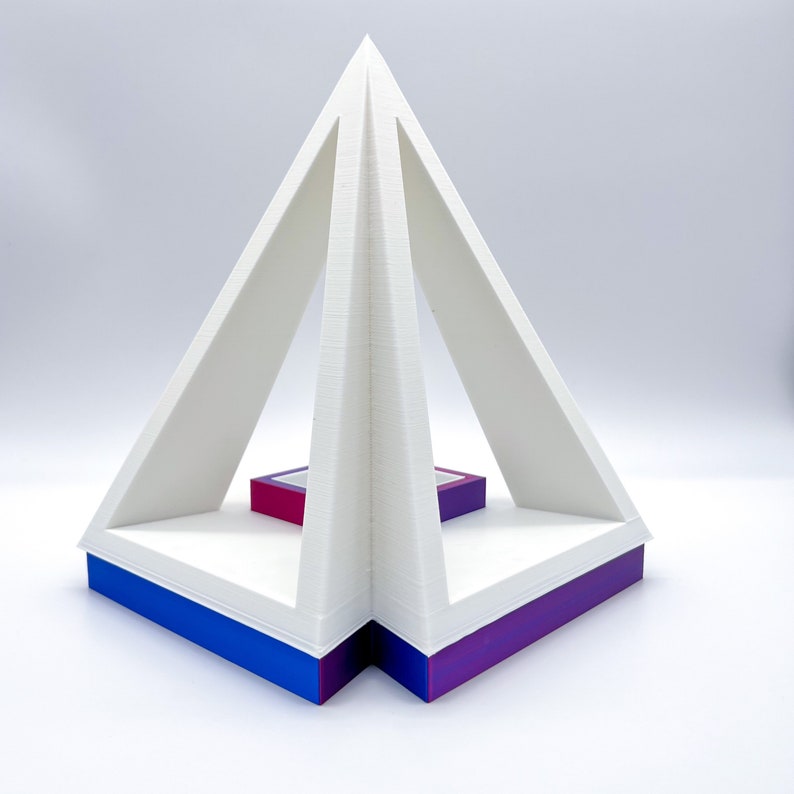 Pyramid LED Table Lamp With Color Changing Remote3d Printed - Etsy