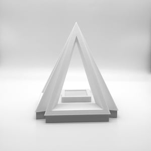LED Table Lamp Pyramid,3d Printed Modern Desk Lamp With Color Changing ...