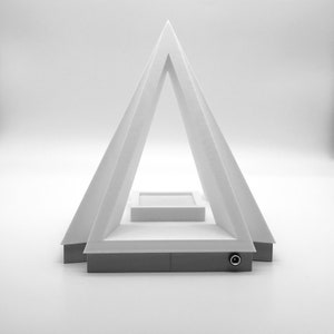 LED Table Lamp Pyramid,3d Printed Modern Desk Lamp With Color Changing ...