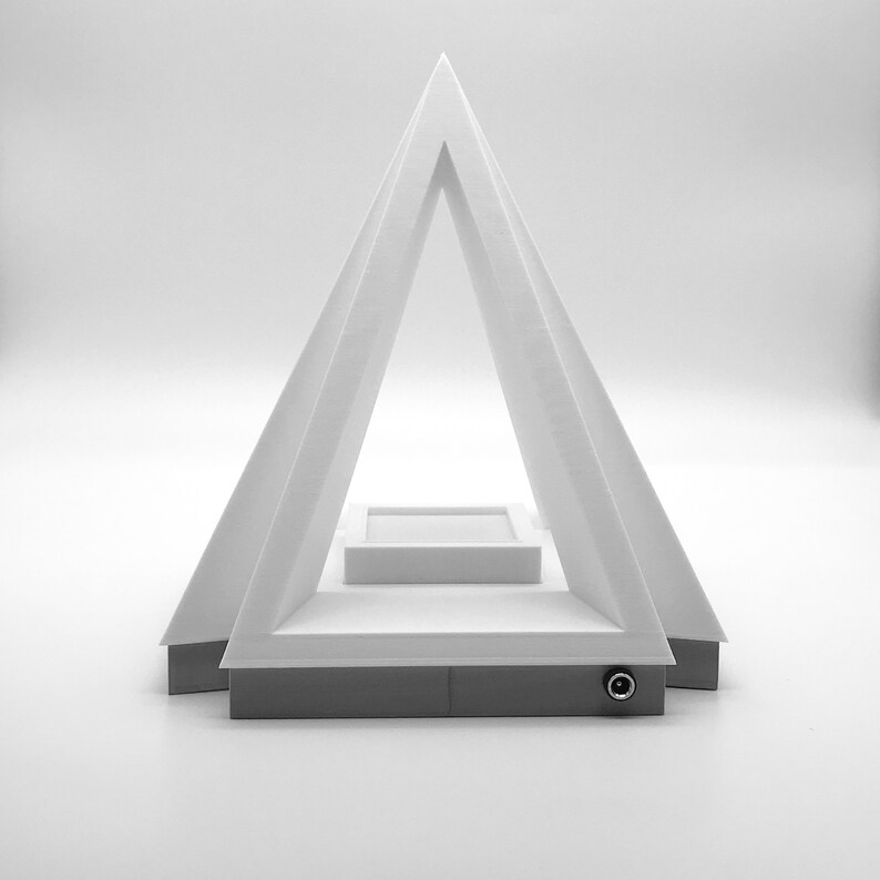 LED Table Lamp Pyramid3d Printed Modern Desk Lamp With Color - Etsy