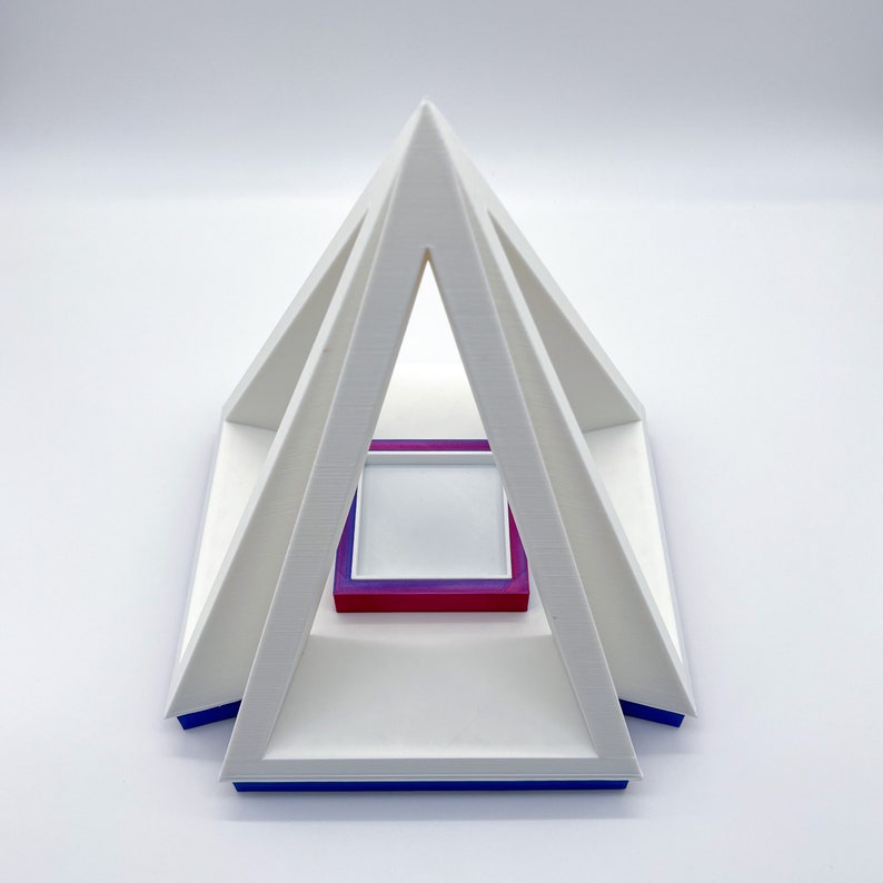 Pyramid LED Table Lamp With Color Changing Remote3d Printed - Etsy