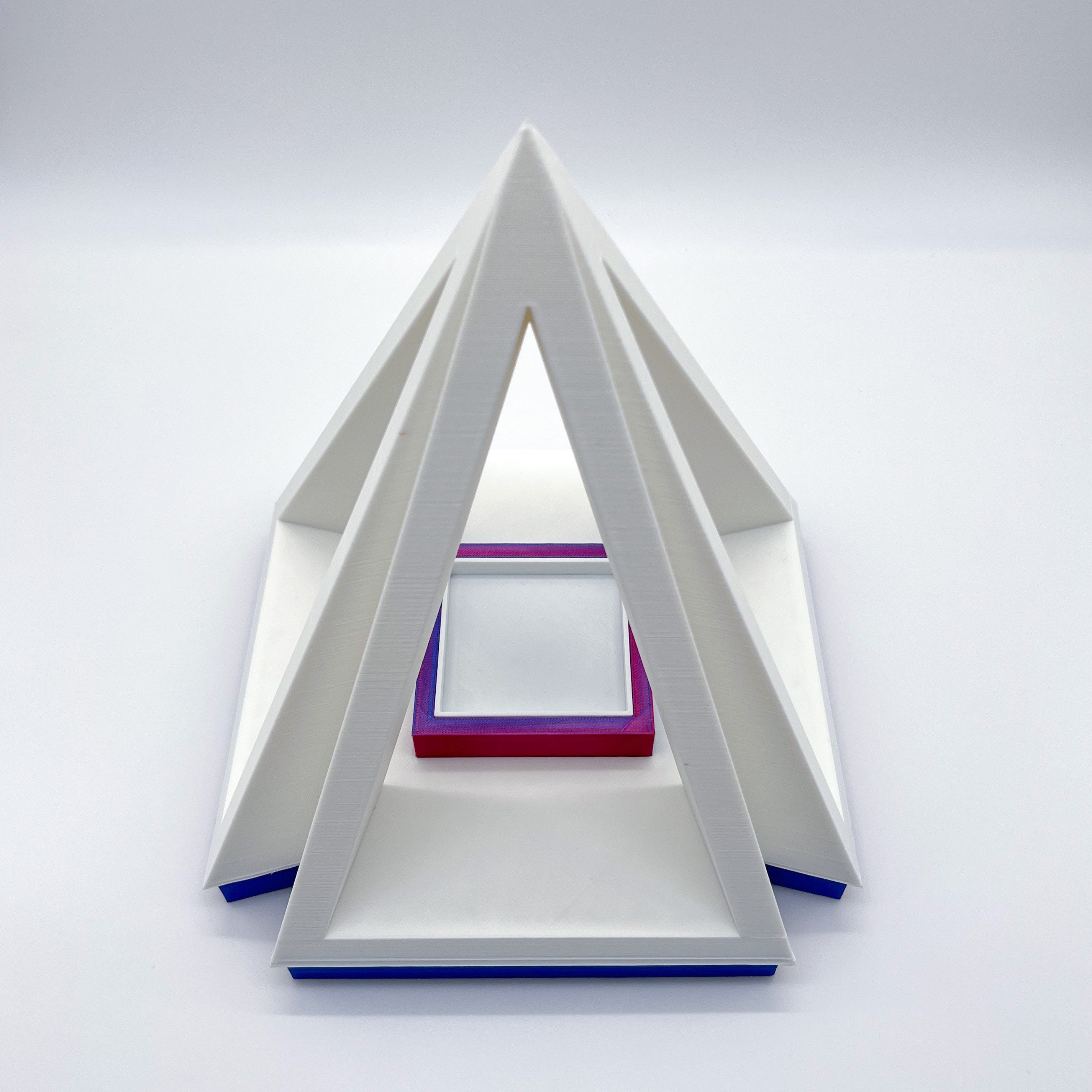 Pyramid LED Table Lamp With Color Changing Remote3d Printed - Etsy
