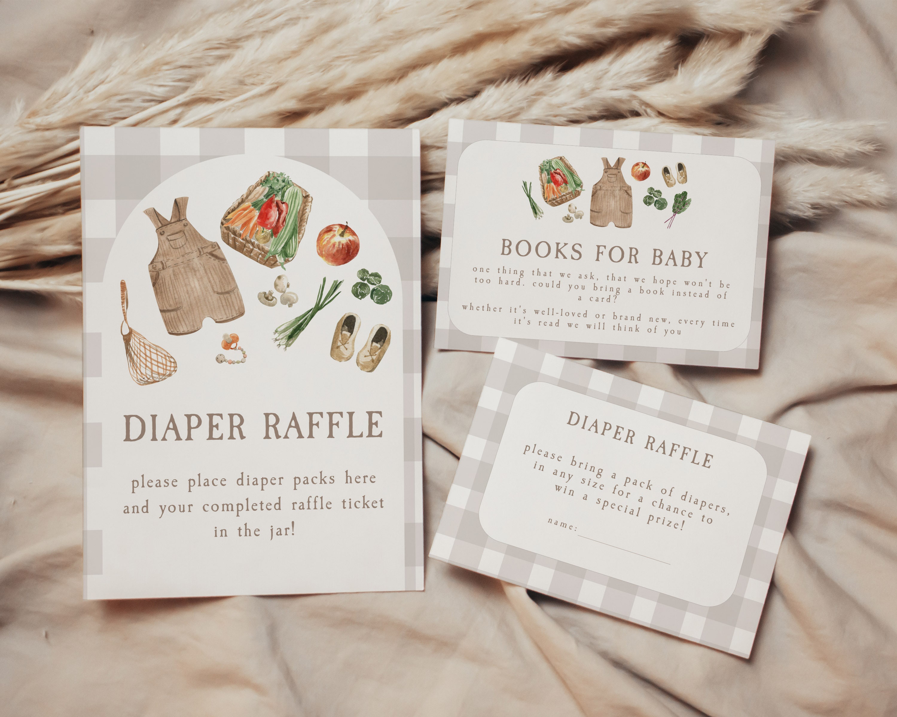 Grown With Love Market Shower Diaper Raffle, Books for Baby Bundle ...