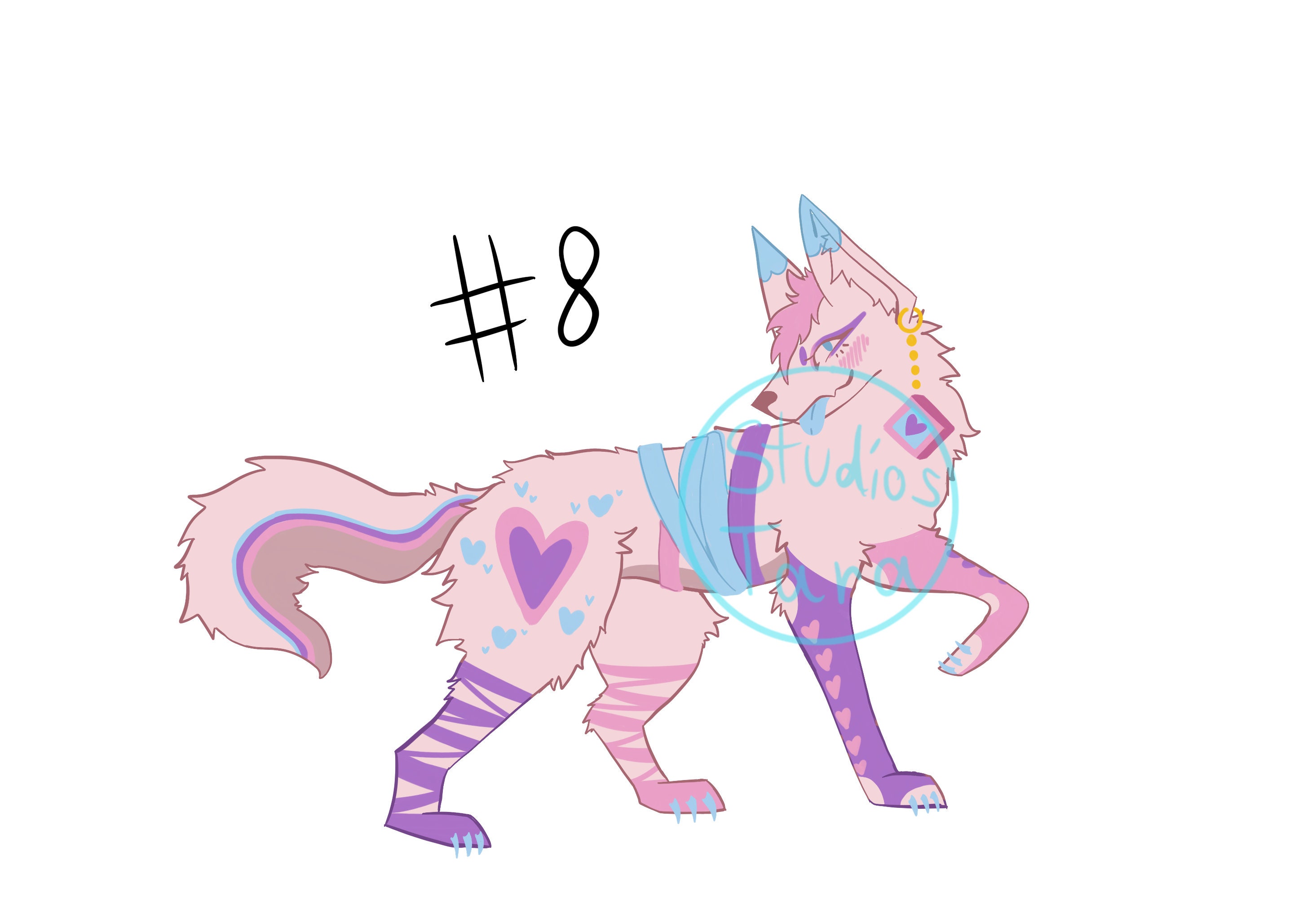 Digital Wolf / Canine Fursona Adopt , Fursuit Adoptable - Etsy