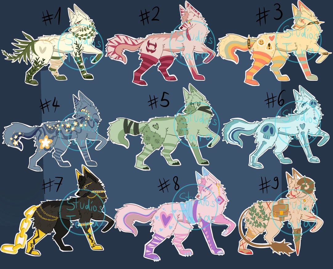 Digital Wolf / Canine Fursona Adopt , Fursuit Adoptable - Etsy