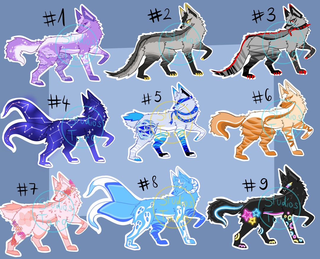 Digital Wolf / Canine Fursona Adopt , Fursuit Adoptable - Etsy