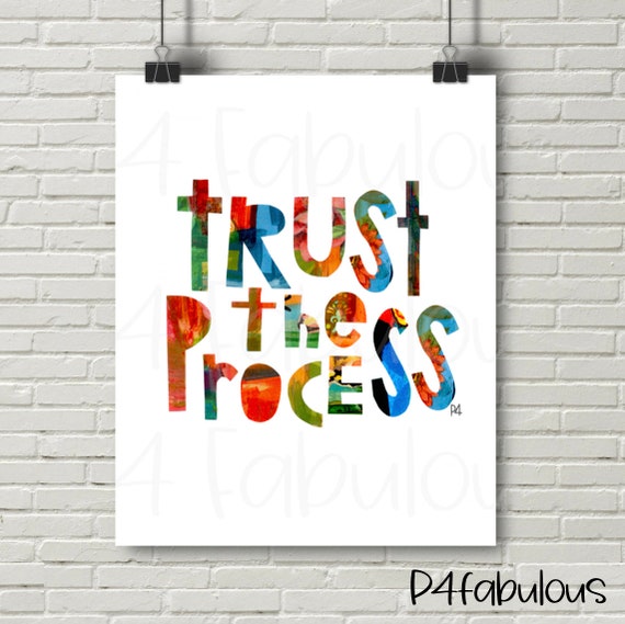 Wall Decor Home & Living Trust In The Process Printable Digital ...