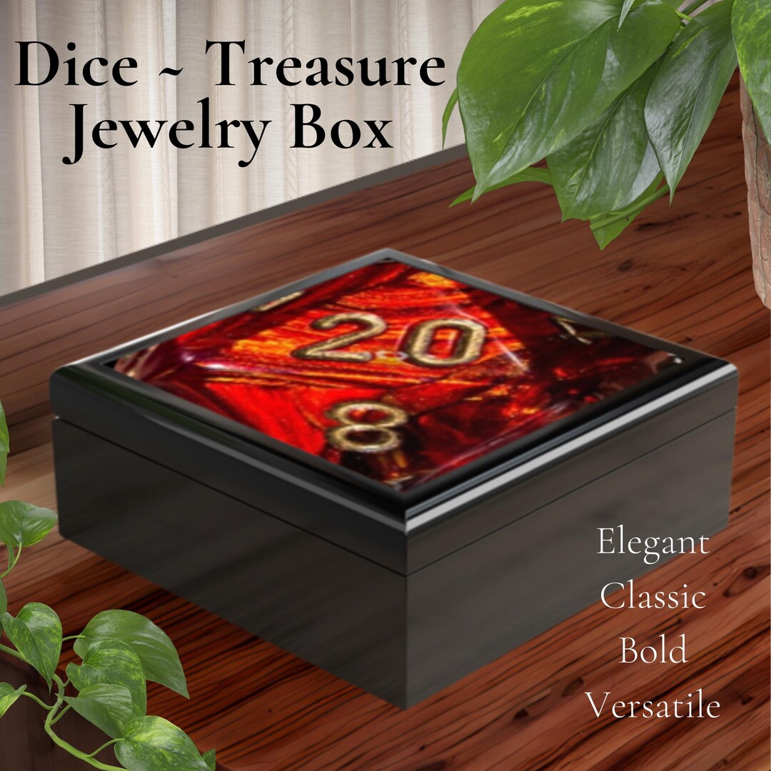 D20 Fantasy RPG Treasure Box Storage, Chic Accessory, Elegant ...