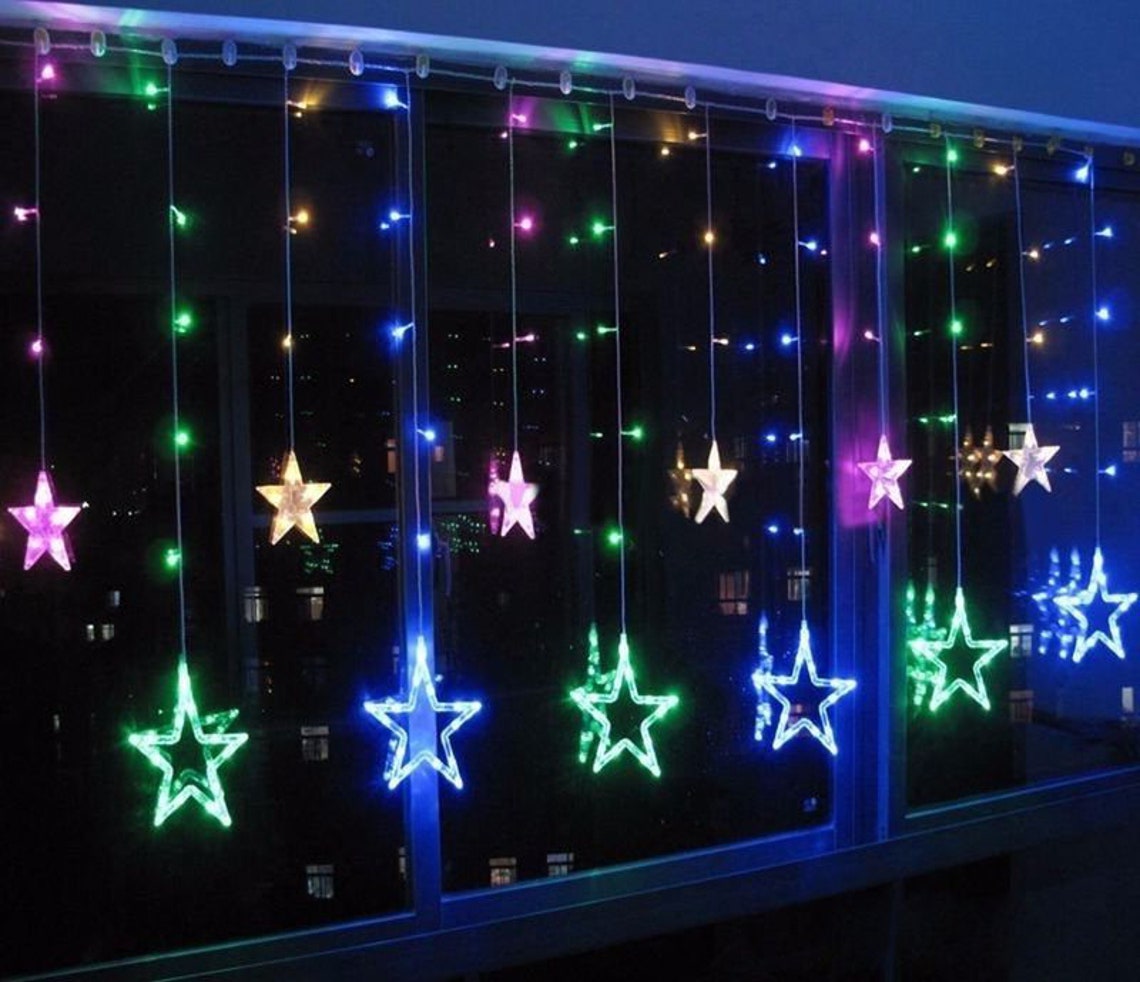 Star Curtain Lights LED String Lights Twinkle Fairy Lights - Etsy UK