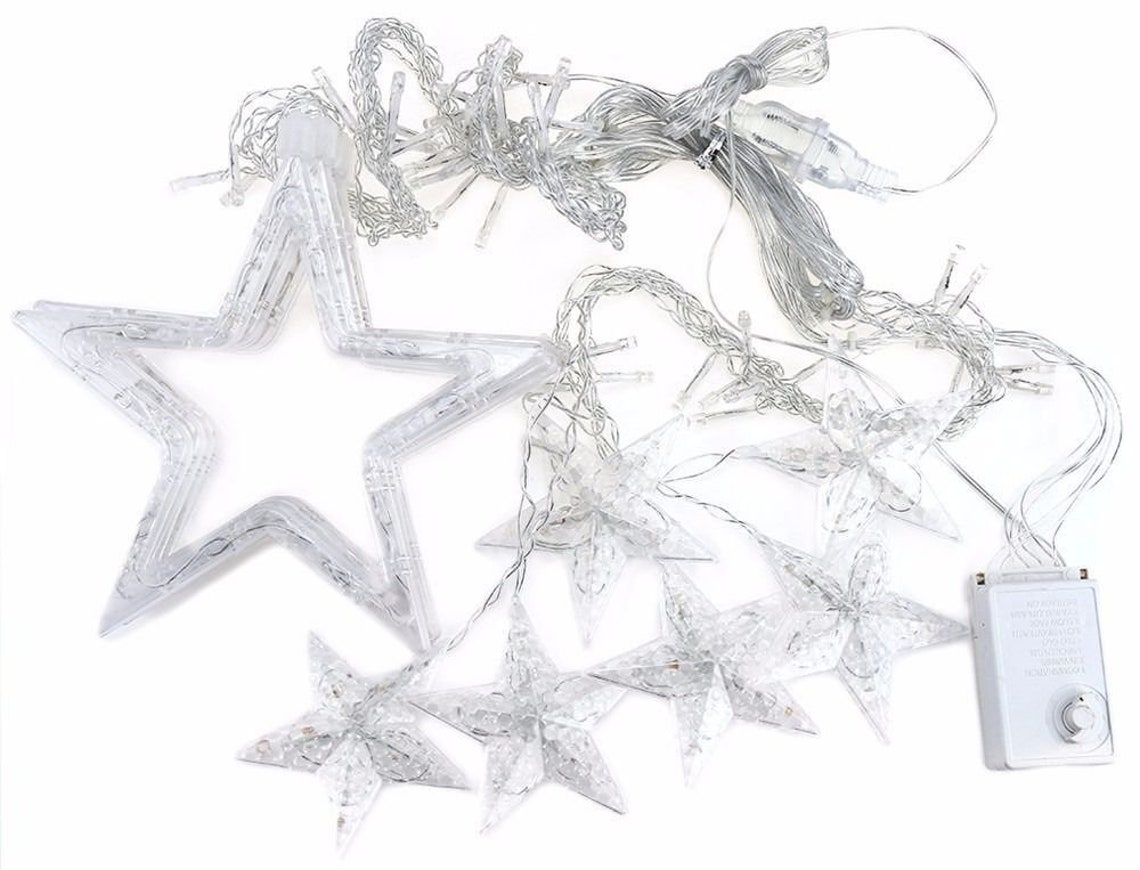 Star Curtain Lights LED String Lights Twinkle Fairy Lights - Etsy UK