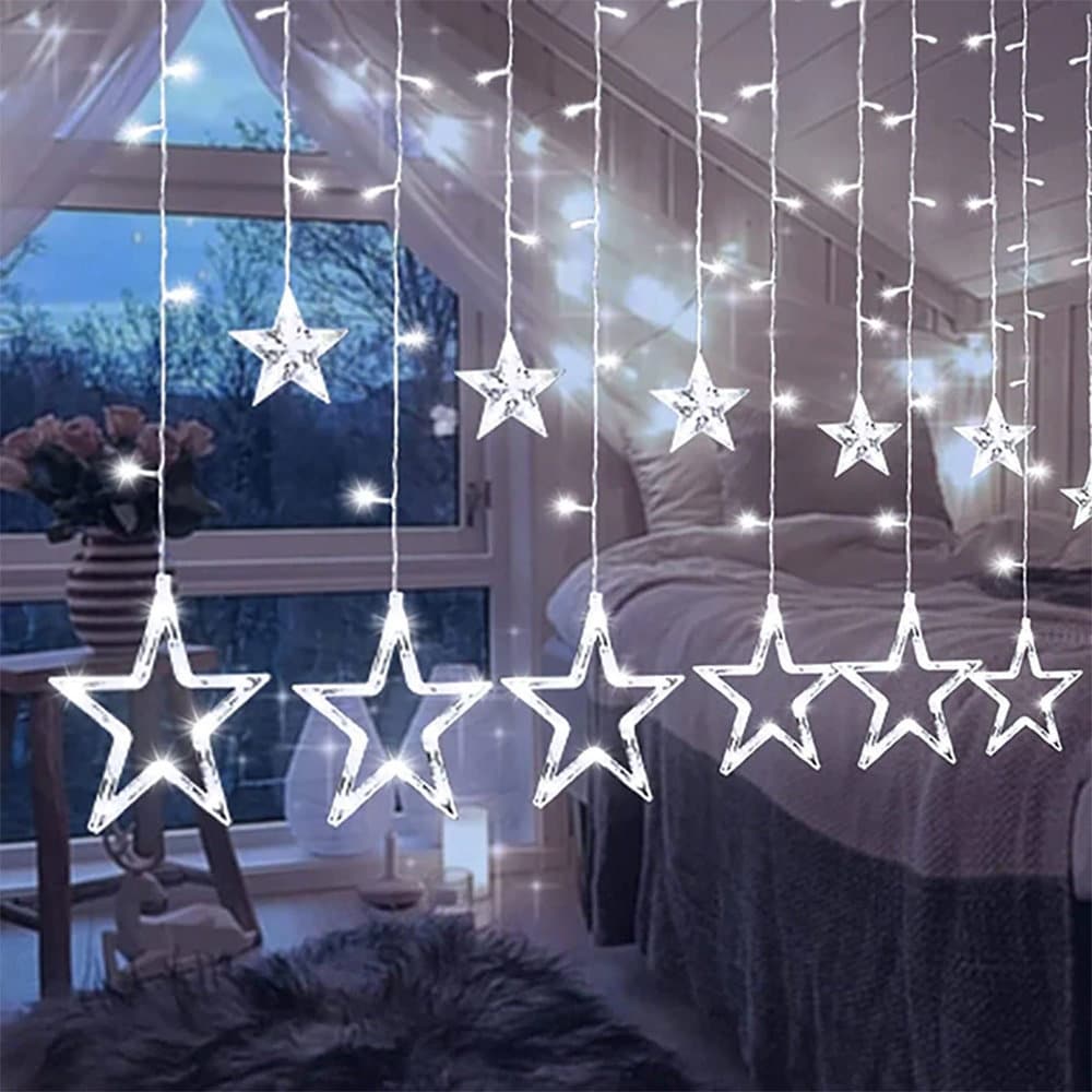 Star Curtain Lights LED String Lights Twinkle Fairy Lights - Etsy UK