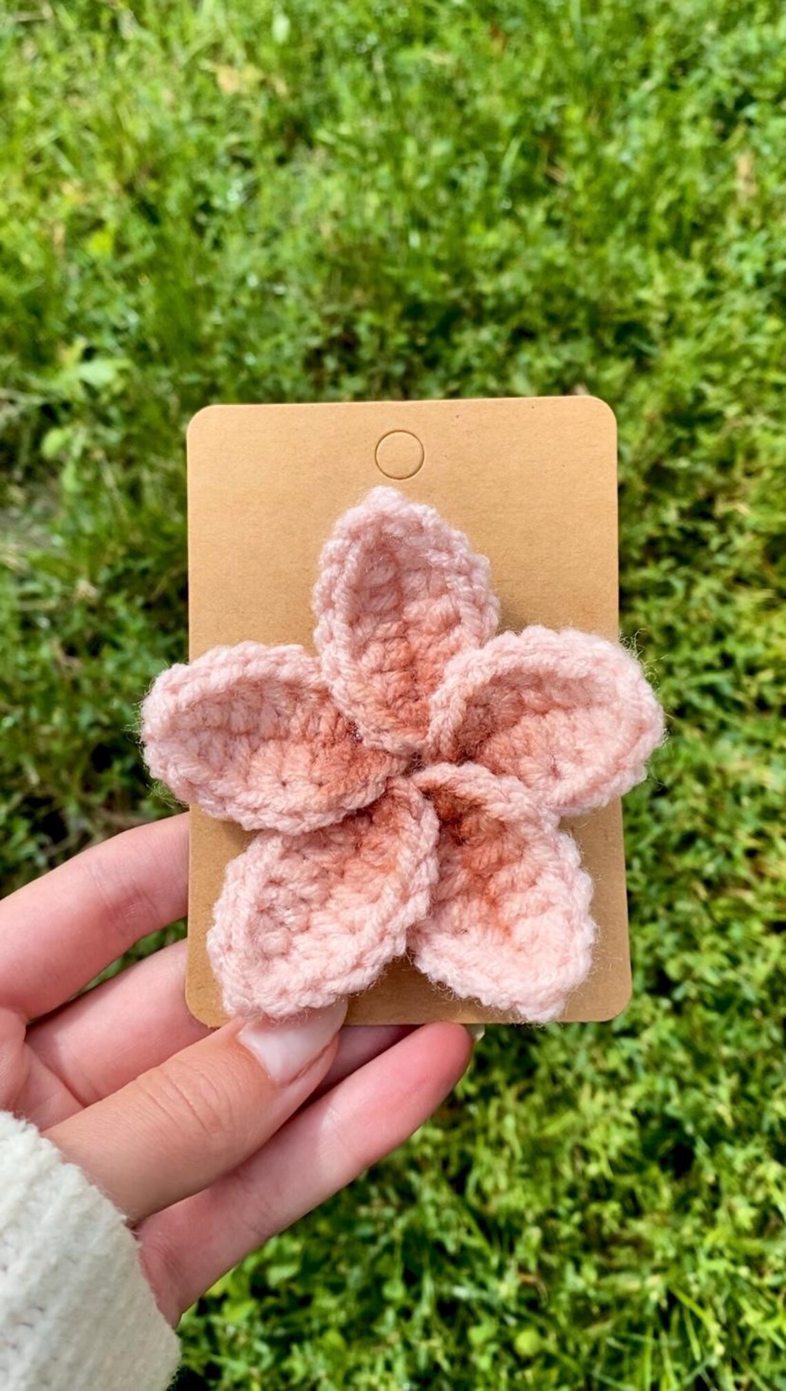 Crochet Tropical Plumeria Flower Hair Clip / Hair Accessory / Crochet ...