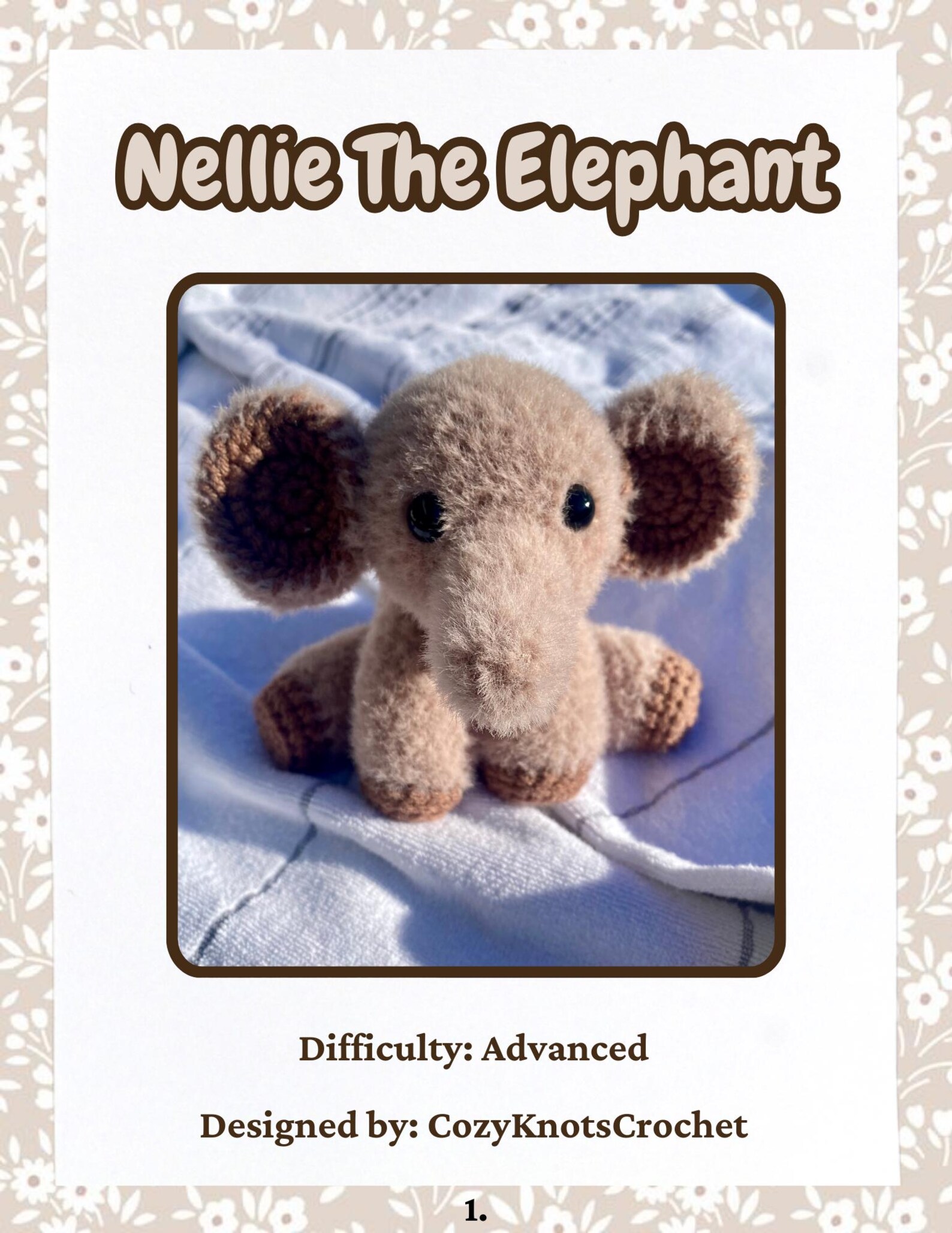 Ellie the Elephant Crochet Pattern - Etsy