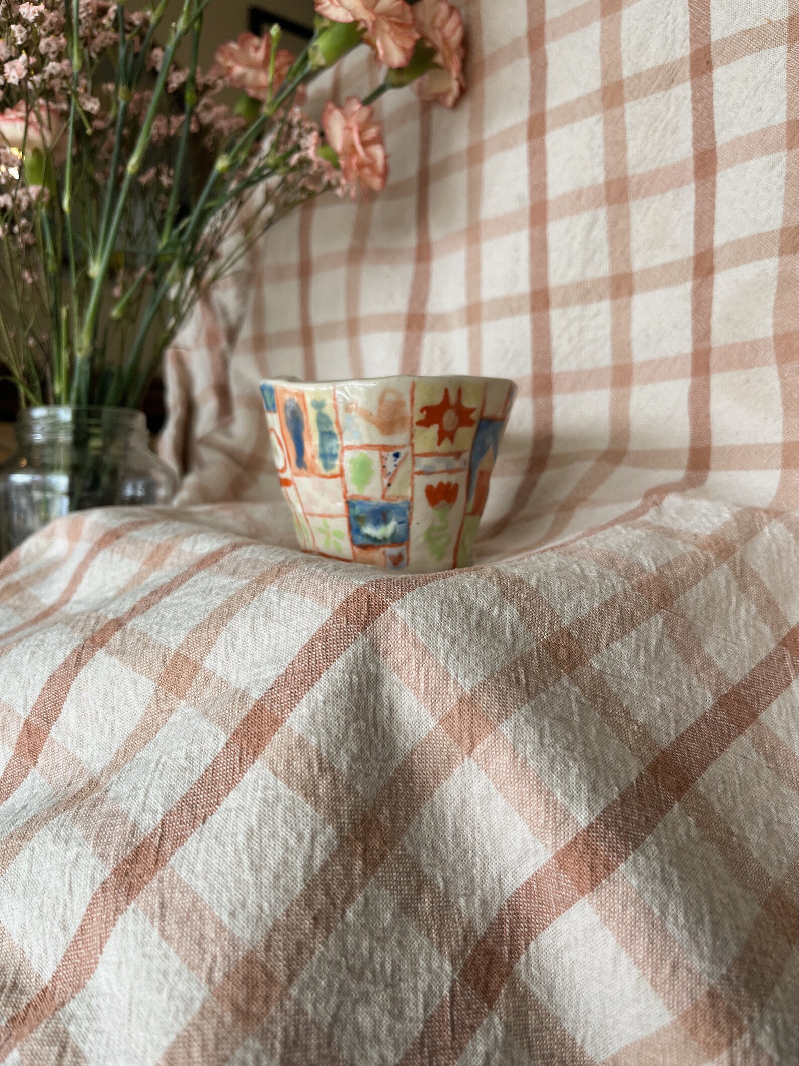 Ceramic Collage Mug Handmade - Etsy