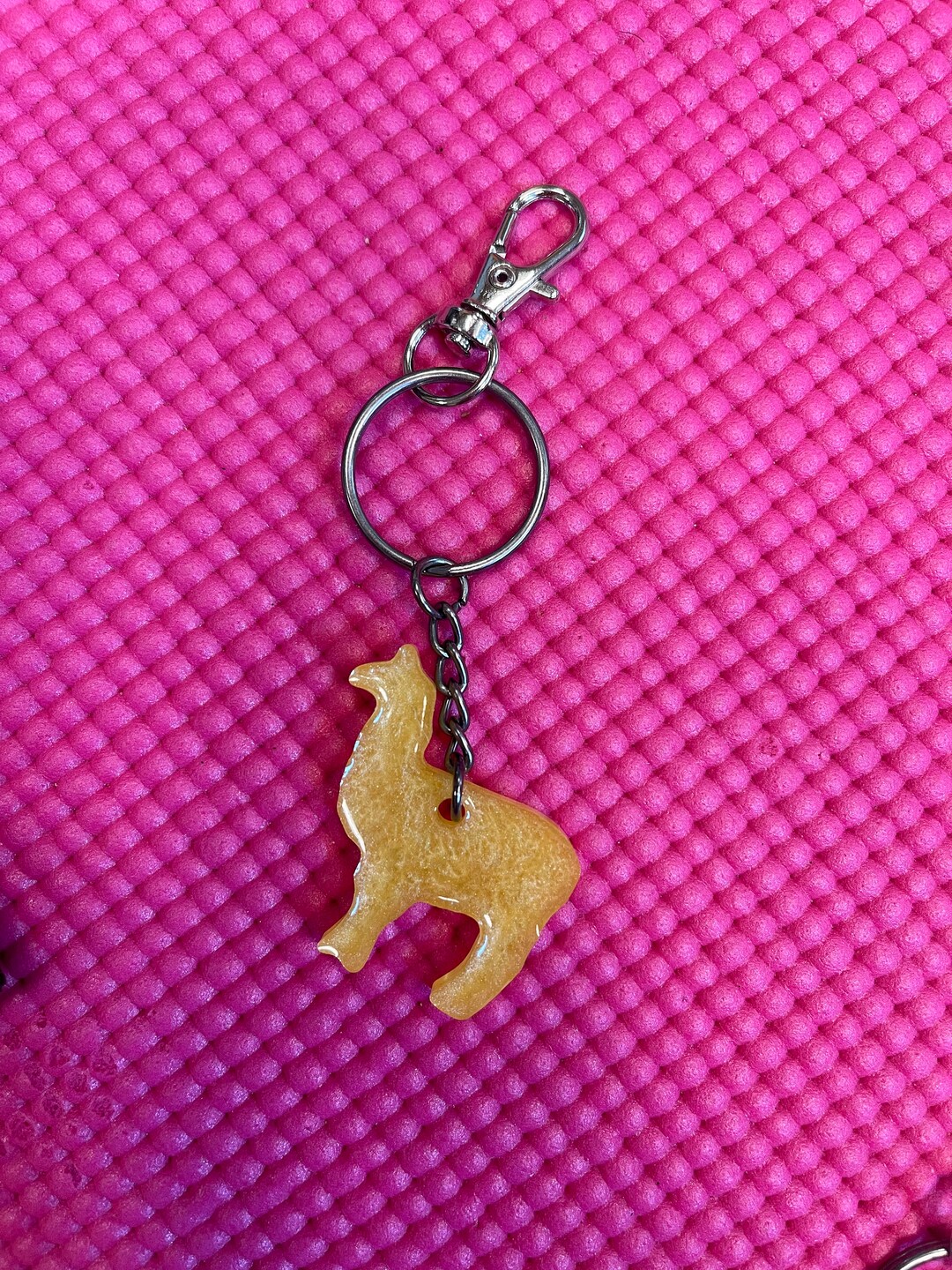 Yellow Lama Key Chain - Etsy