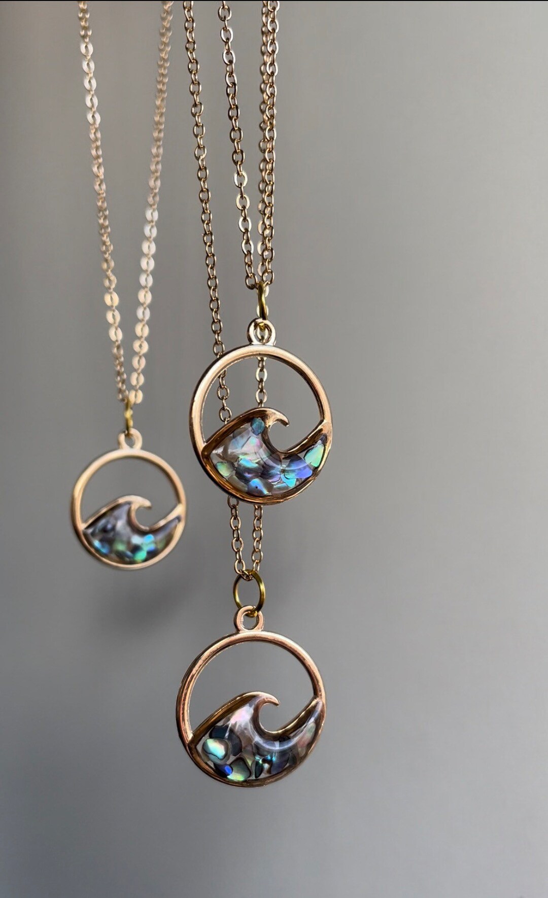 Gold Abalone Wave Pendant . Make Waves. Coastal Jewellery . Beach Vibes ...
